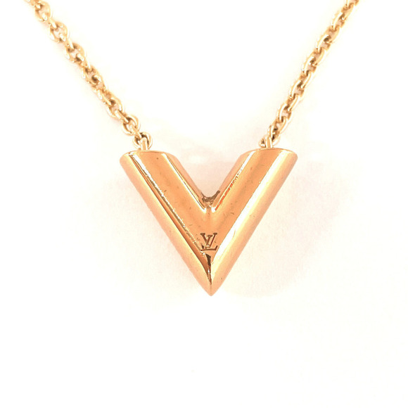 Louis Vuitton | Jewelry | Louis Vuitton Essential V Necklace Gp M683 ...